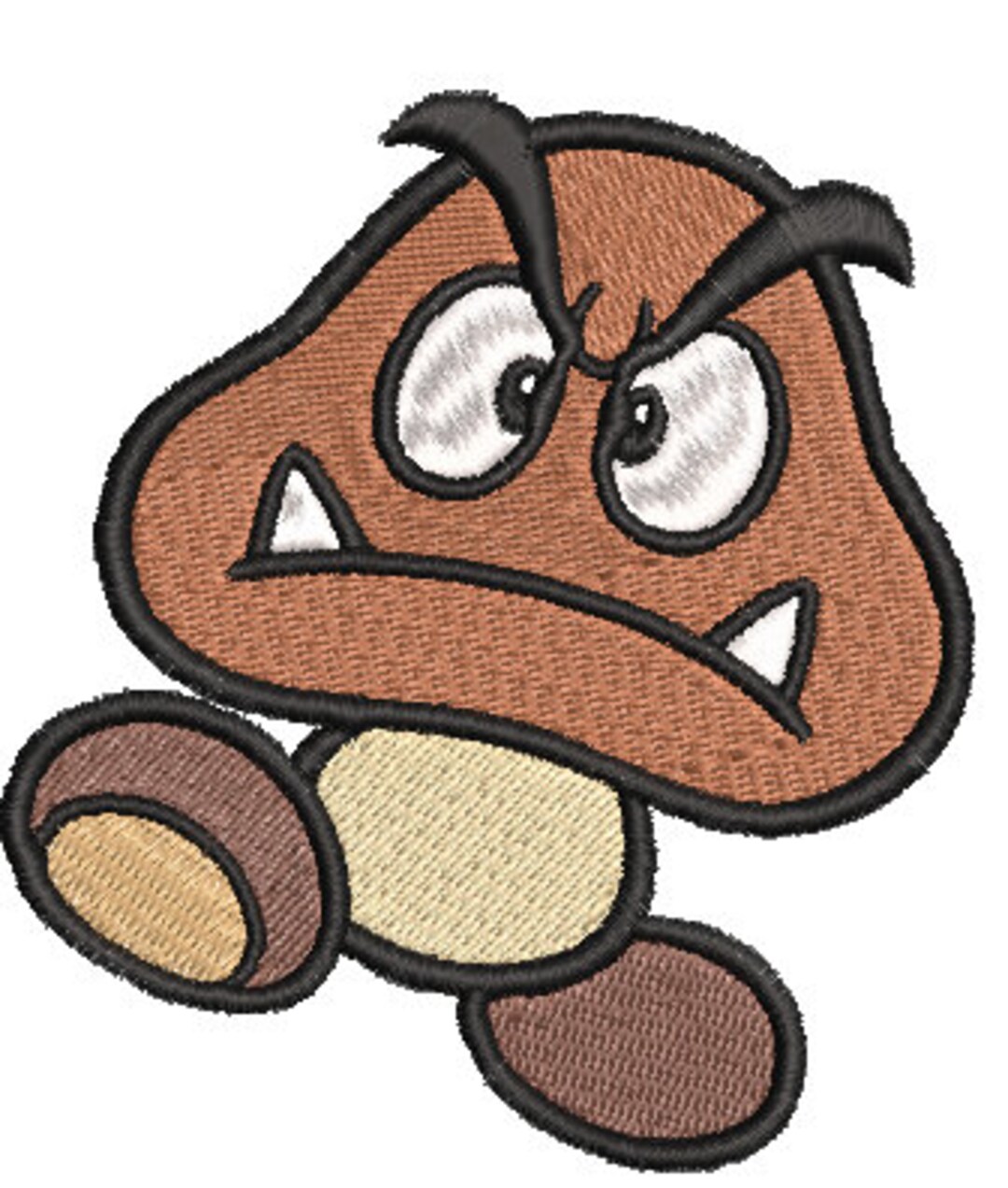Embroidery Design: Mario Mean Mushroom Video Game Character - Etsy
