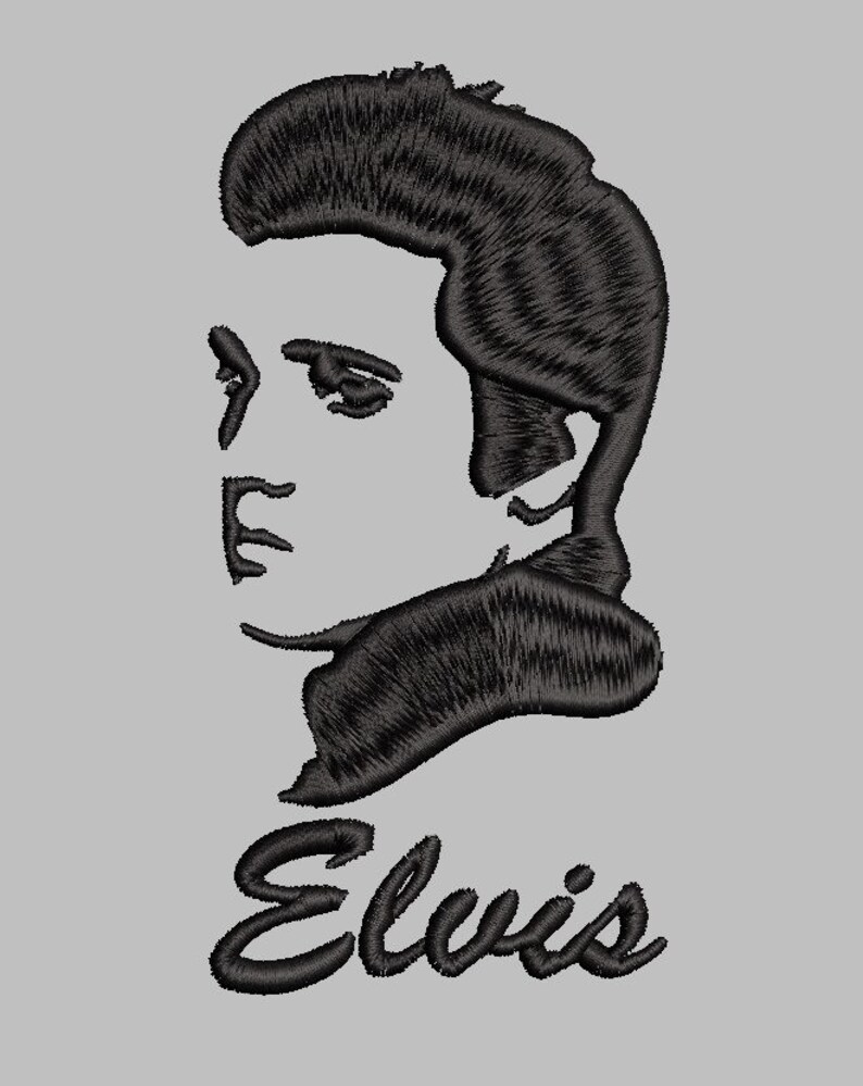 Embroidery Design: Elvis Presley Silhouette - Etsy