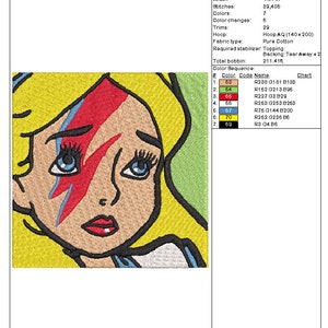 Pop Art Embroidery Design - Etsy