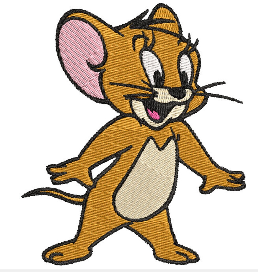 Embroidery Design: Jerry Tom and Jerry 2 Sizes - Etsy