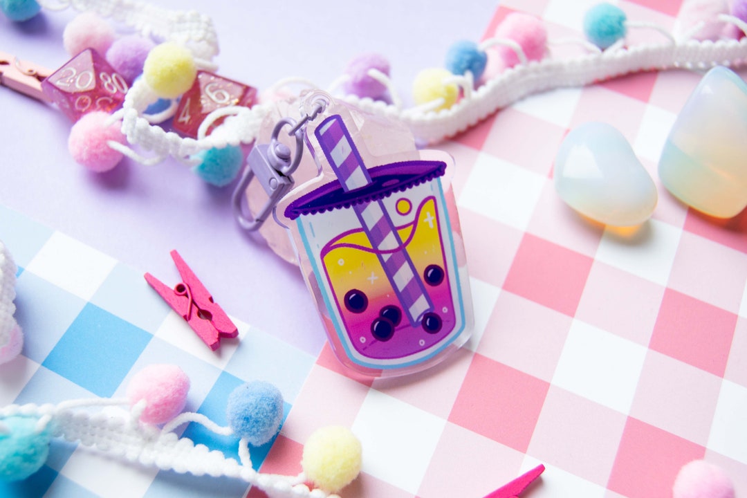 LGBTQIA+ Non-binary Boba Acrylic Ita Bag Charm - Etsy UK