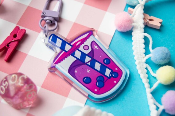 LGBTQIA Bisexual Boba Acrylic Ita Bag Charm - Etsy UK