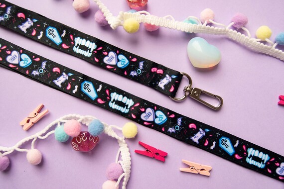Creepy Cute Vampire Teeth and Coffin Lanyard 45cm Long - Etsy