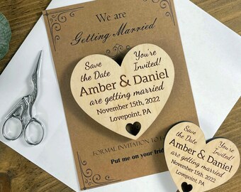 Heart Shaped Invitation - Etsy