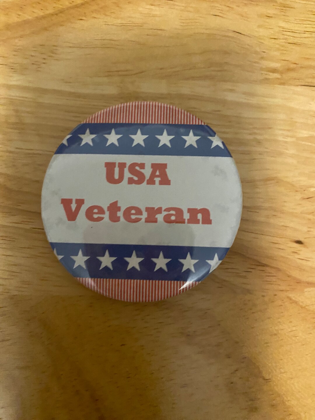 Vintage USA Veteran Button/pin Stars Stripes - Etsy