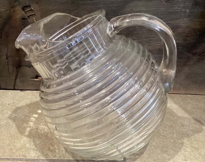Anchor Hocking Manhattan Tilted Pitcher - Etsy