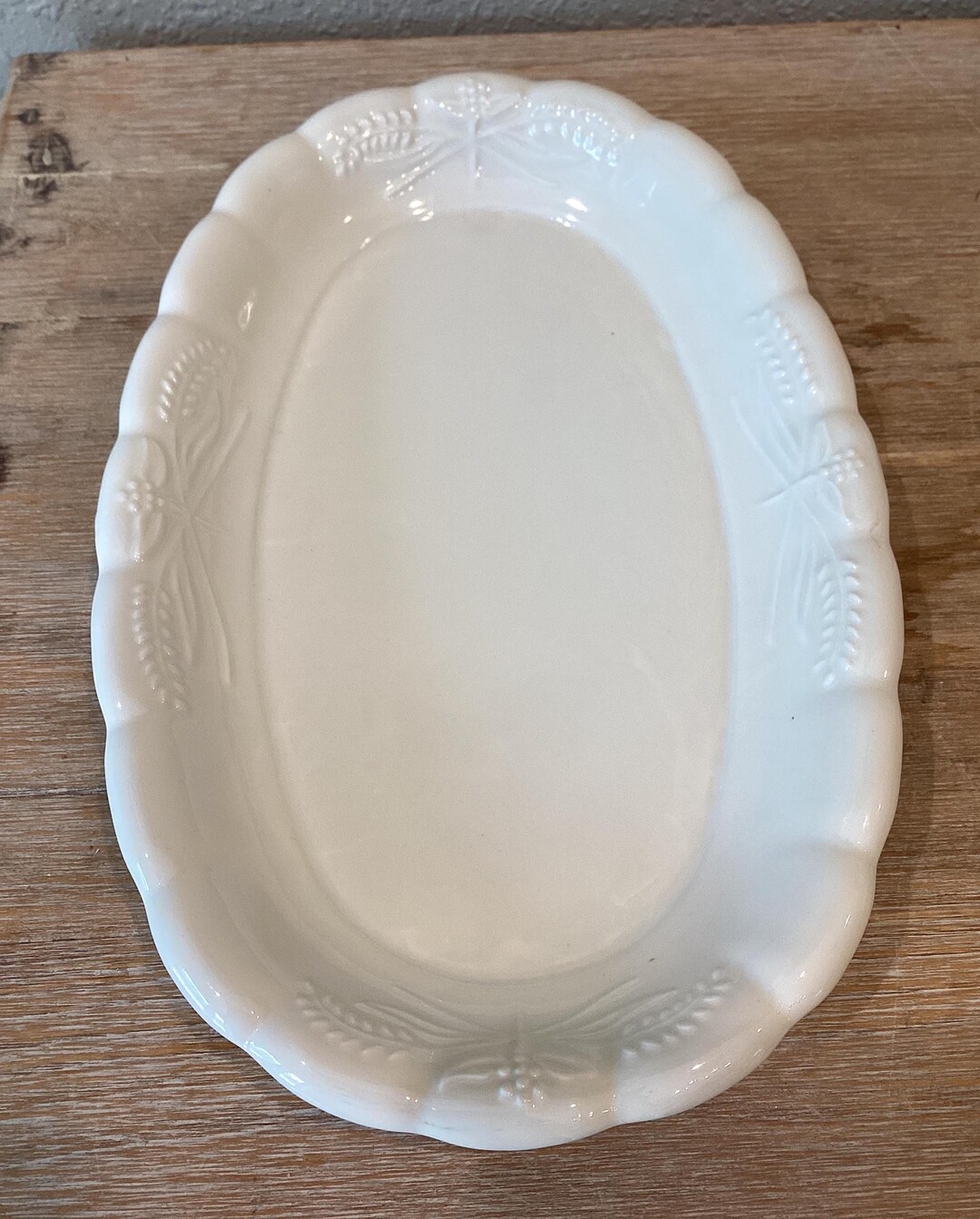 Red Cliff Ironstone Oval Serving Platter Wheat Pattern - Etsy