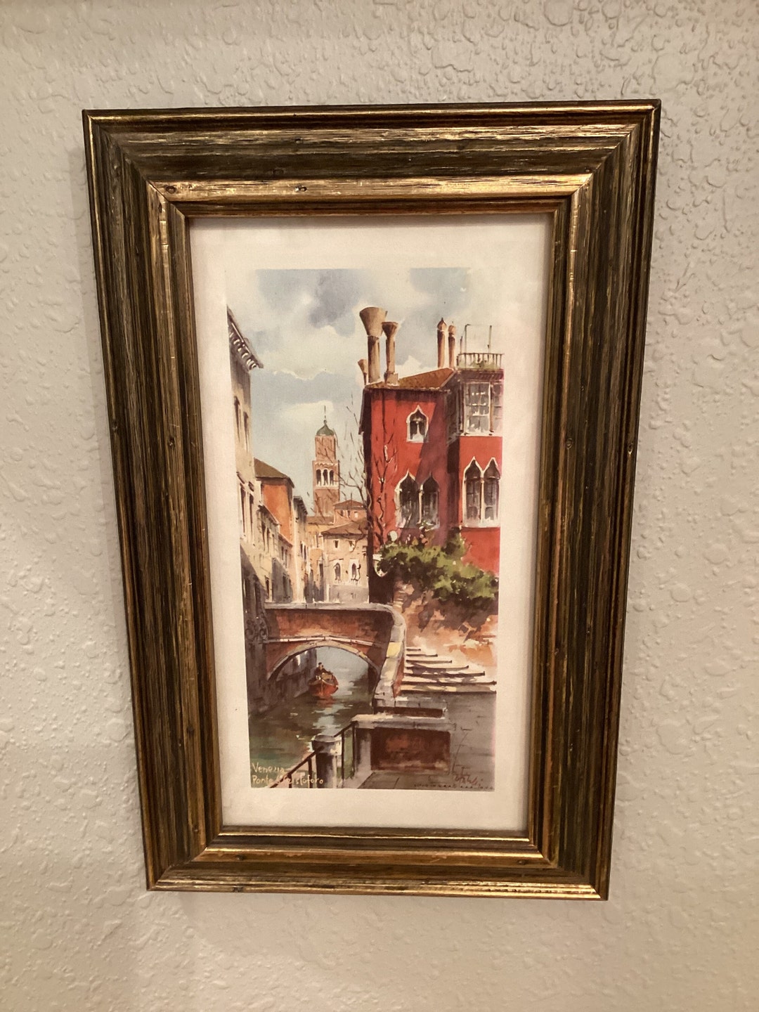 Vintage Arthur A. Kaplan Co. Lithograph Venezio Ponte S. Cristofo - Etsy