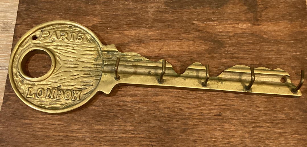 Brass Key-shaped Key Holder Wall Mounted - Etsy
