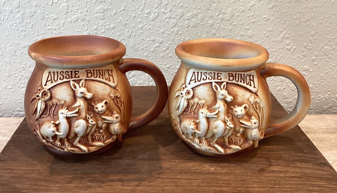 Pair of Swagman Pottery Aussie Bunch Mugs Made in Australia - Etsy
