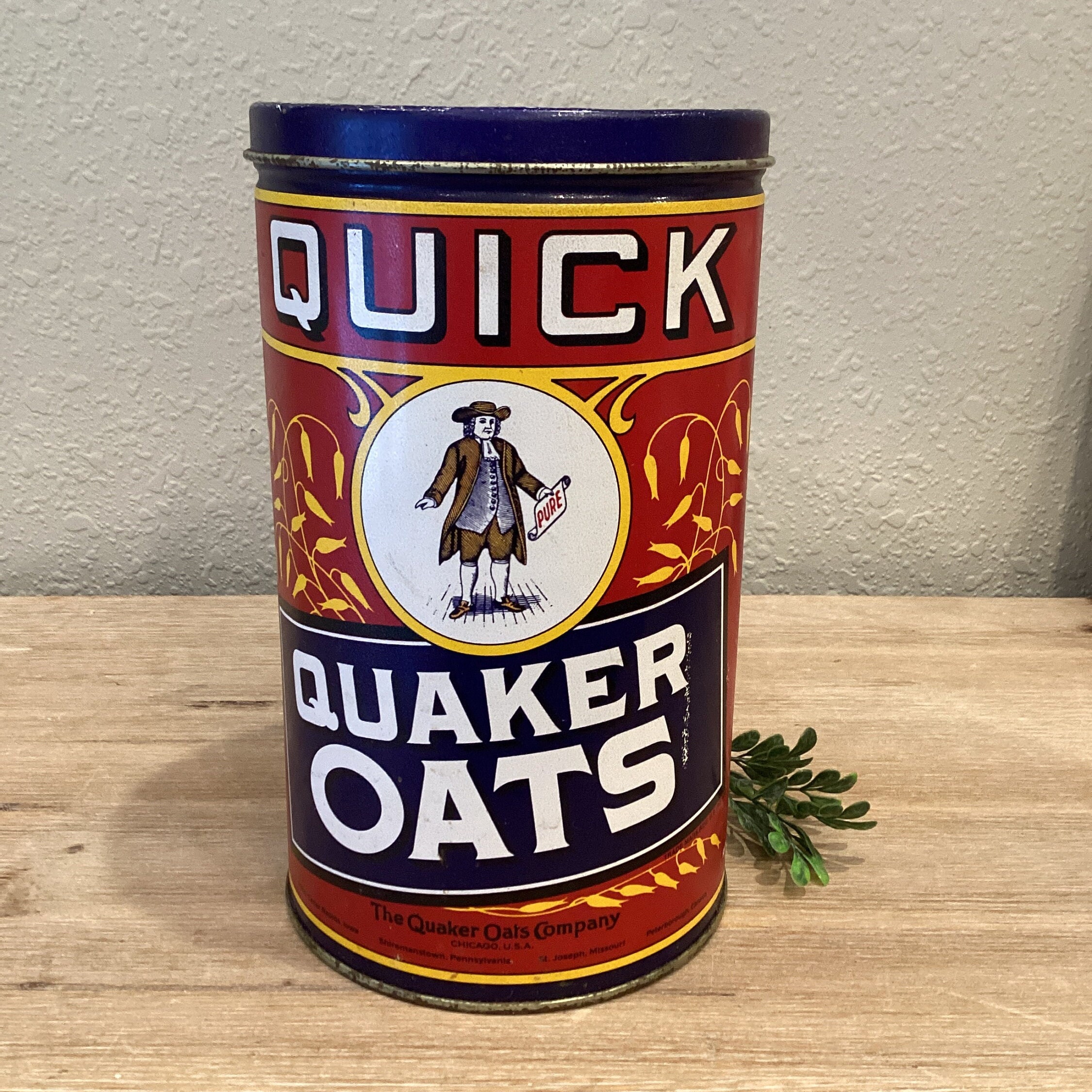 Quaker Quick Oats 1990 Limited Edition Tin - Etsy