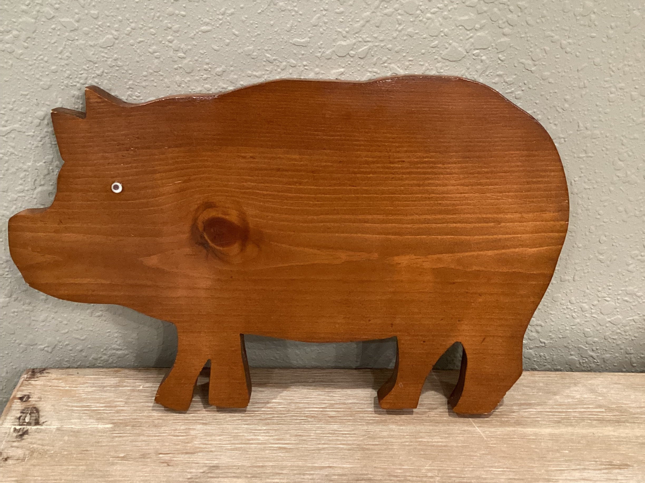 Vintage Rustic Wood Pig Cutting Board - Etsy