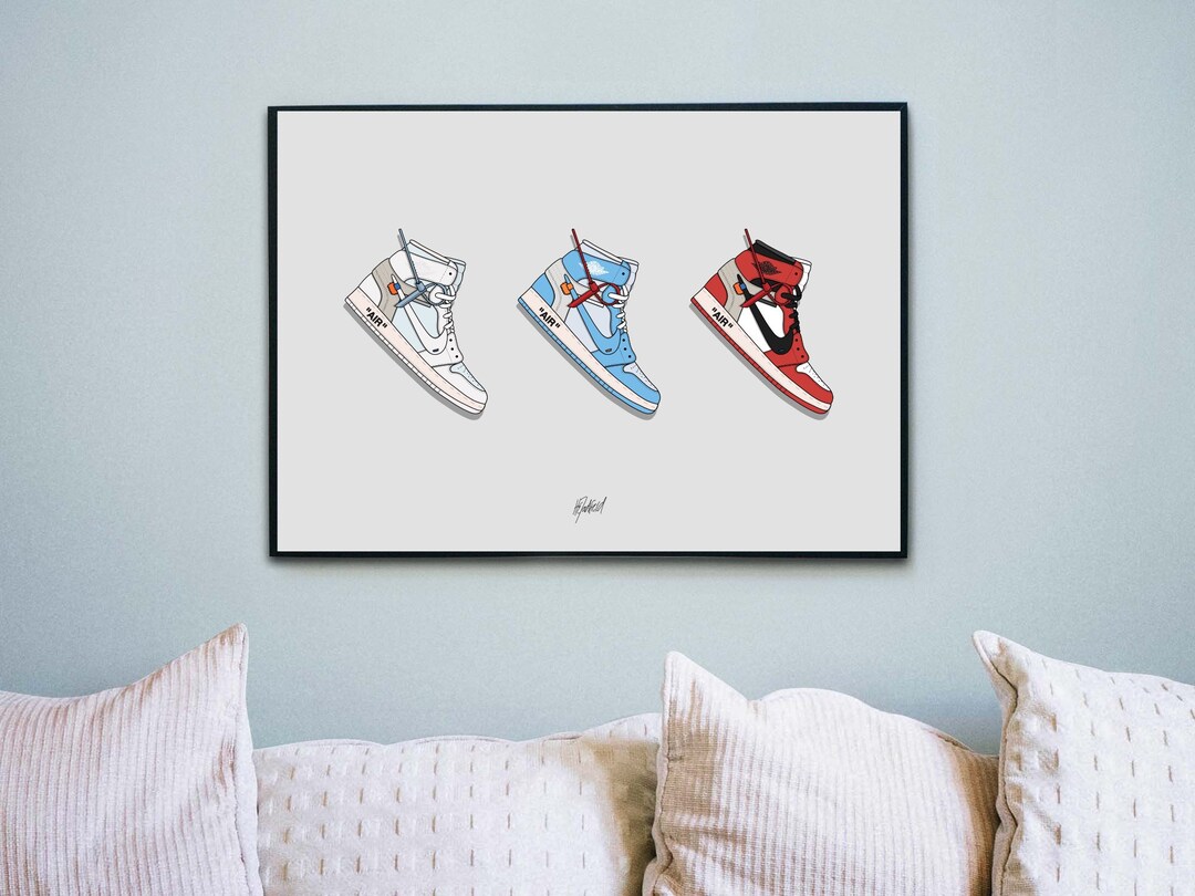 Nike Air Jordan 1 Off-white Triple Sneaker Poster Print - Etsy UK