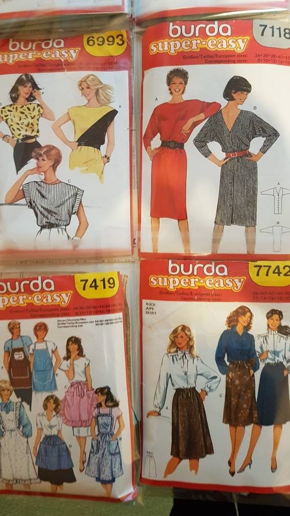 Burda Super Easy Schnittmuster 70er,80er Jahre,Vintage gebraucht - Etsy.de