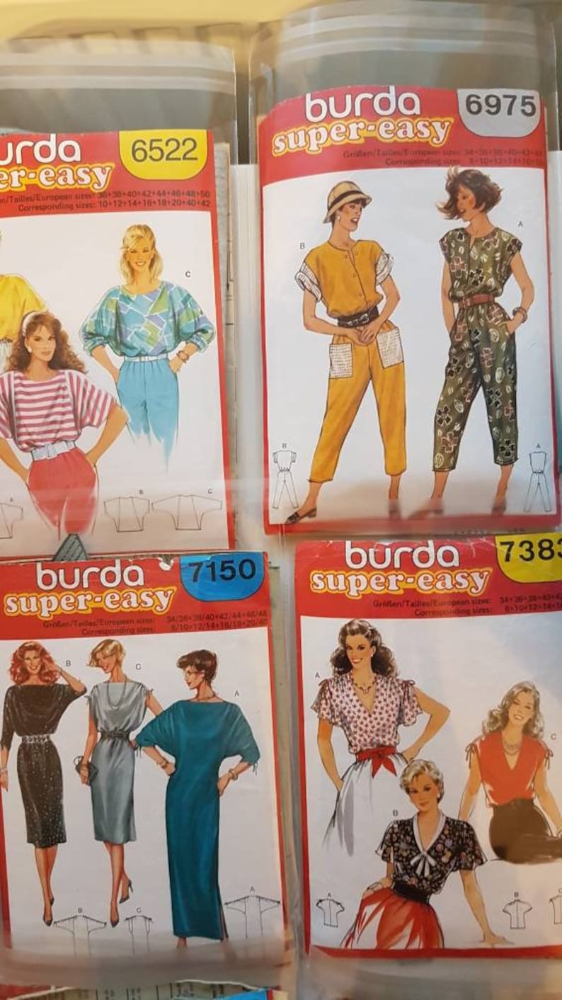 Burda Super Easy Schnittmuster 70er,80er Jahre,Vintage gebraucht - Etsy.de