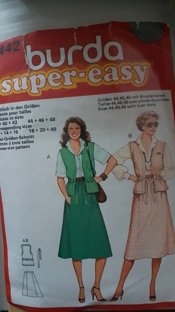 Burda Super Easy Schnittmuster 70er,80er Jahre,Vintage gebraucht - Etsy.de
