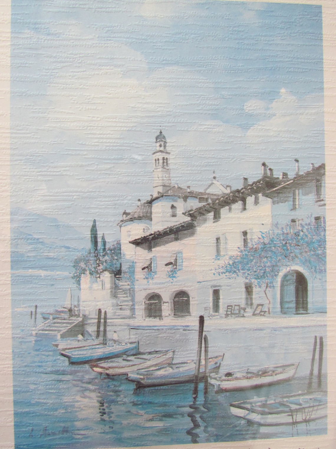 Italian Framed Watercolor Print by Luca Armellini Signed by | Etsy