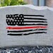 Police Flag Custom Engraved Stone- Custom Engraved House Rock- Home and ...