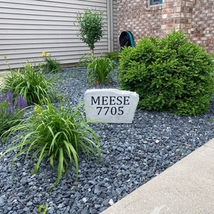CUSTOM ENGRAVED SIGN Address Rock- Custom Engraved Address Stone ...