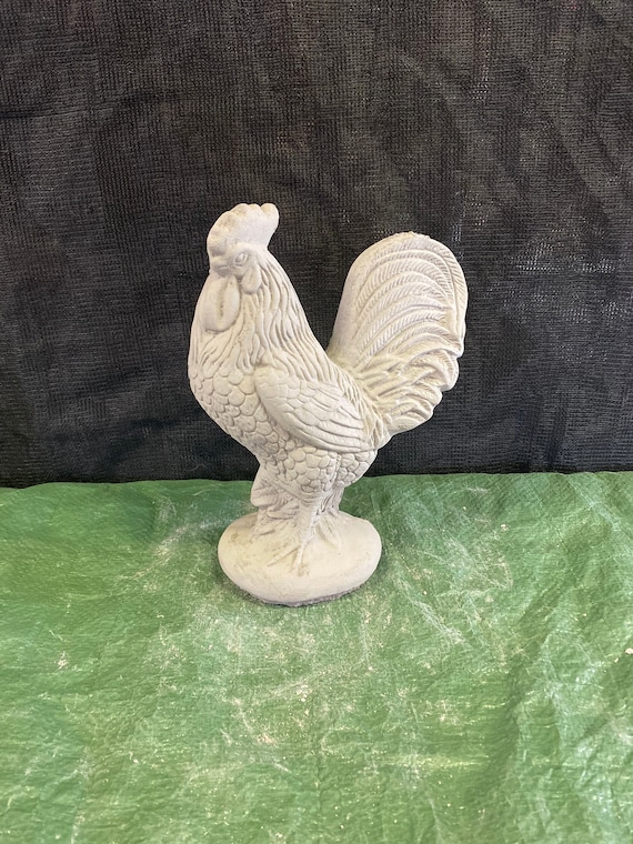 Rooster Concrete Statue Garden Decor - Etsy