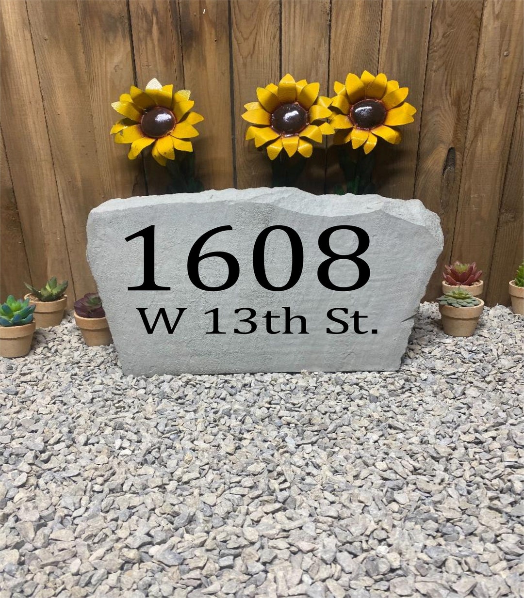 Custom Engraved Address Stone- Custom Engraved House Rock- Home and ...