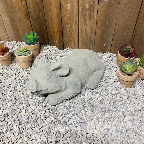 Concrete Cow Statue - Etsy