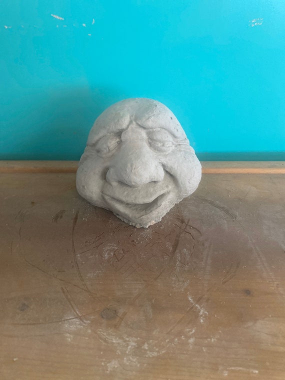 Face Concrete Statue | Etsy