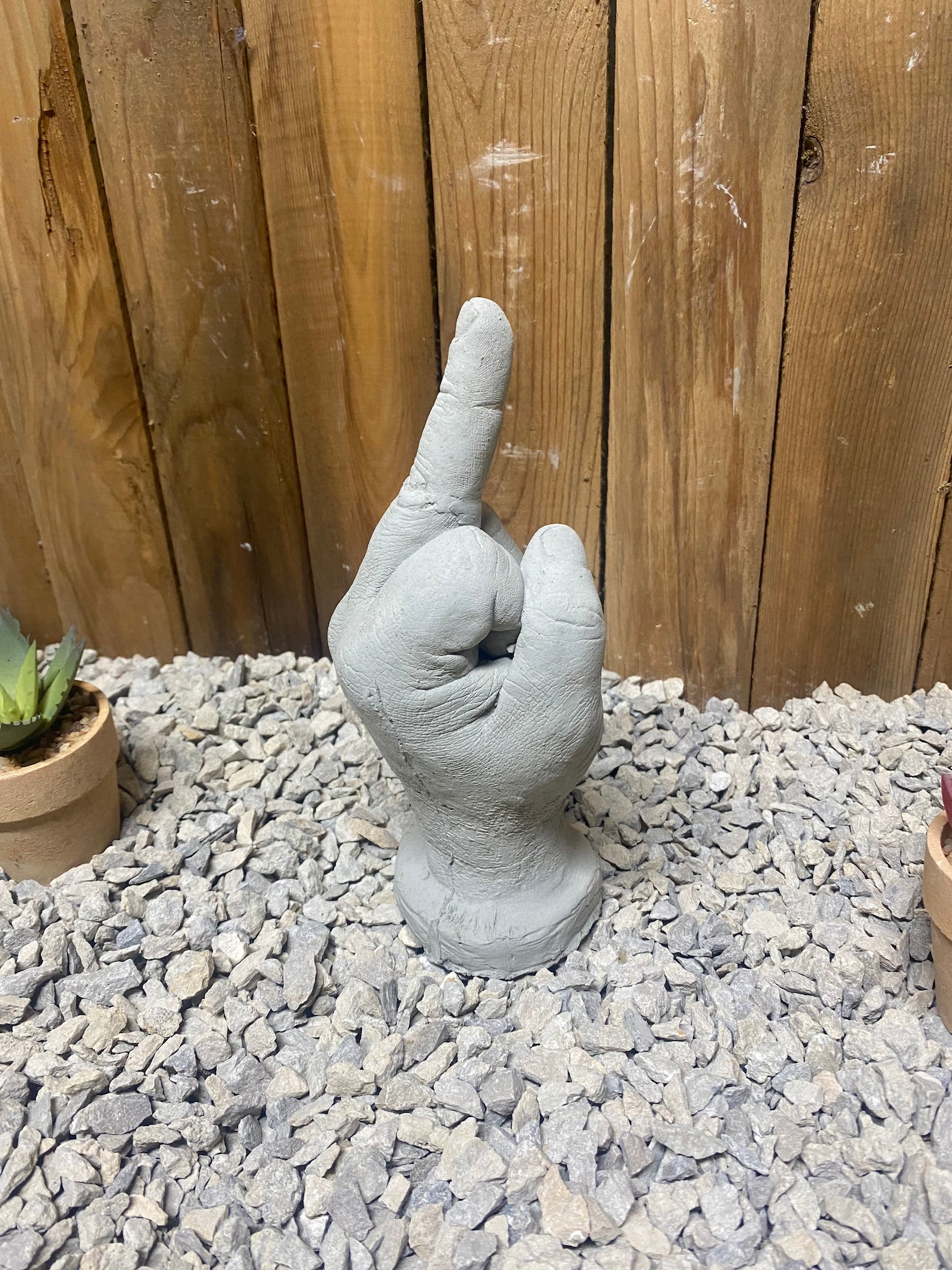 Middle Finger Concrete Statue, Flipping off Garden Statue - Etsy