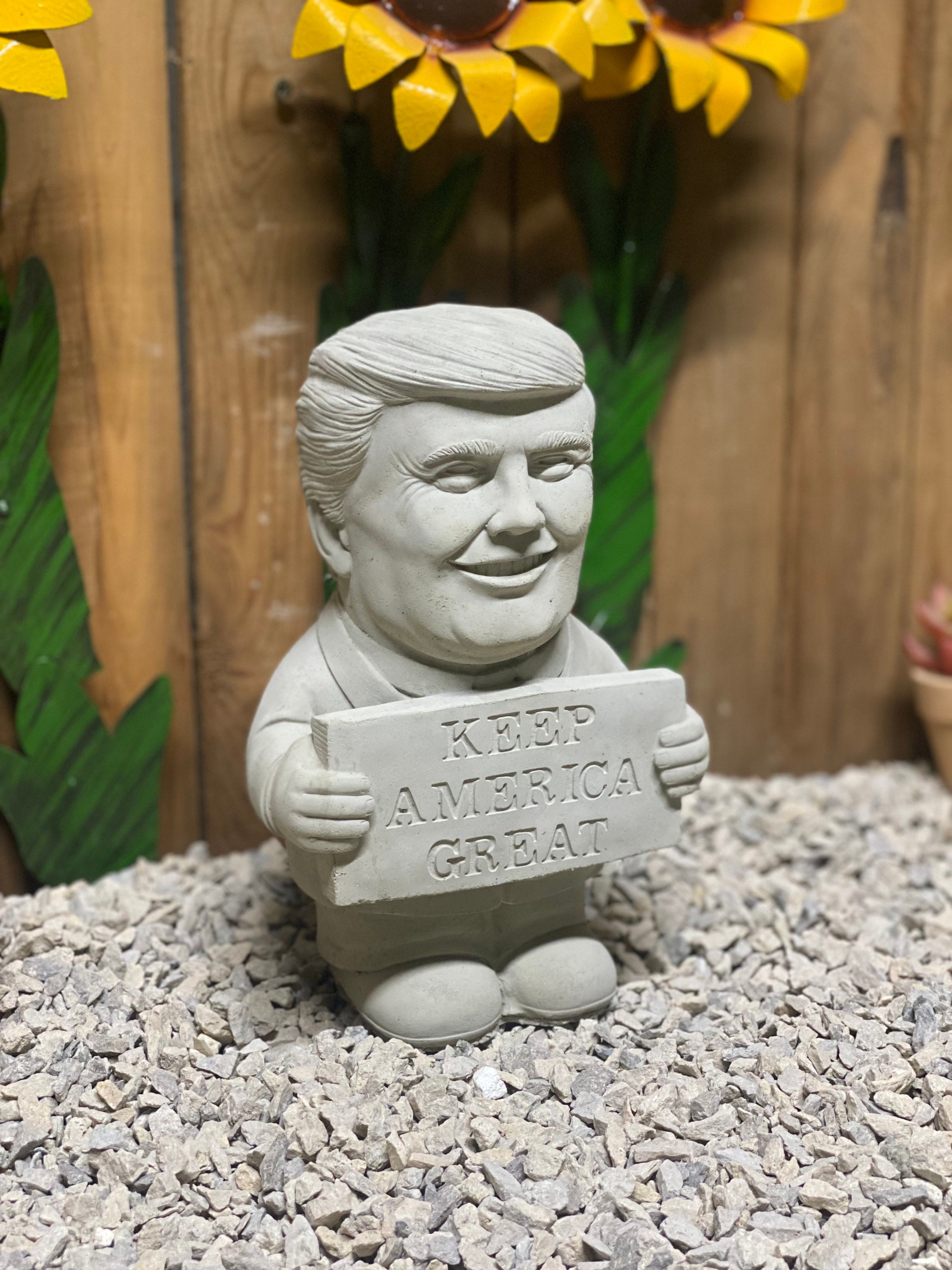President Donald Trump Concrete Statue