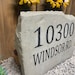 Custom Concrete Address Sign-custom Engraved Address Stone- Custom ...