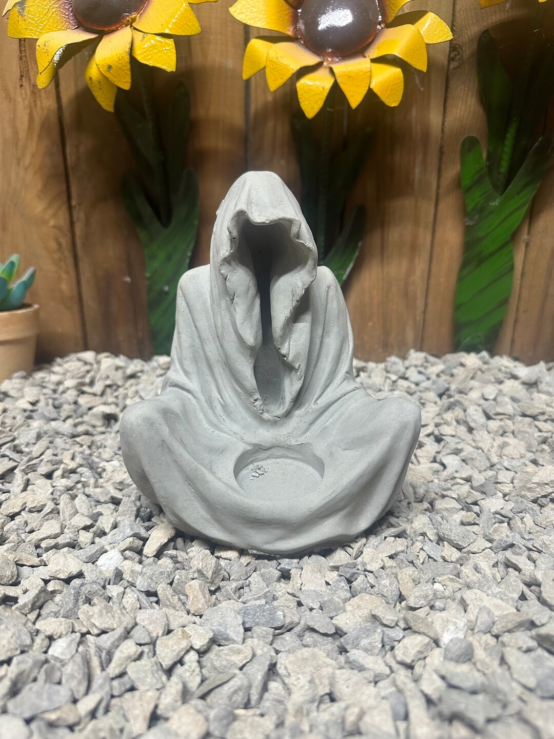 6” Grim Reaper Concrete Statue Indoor / Outdoor Garden Decor - Etsy