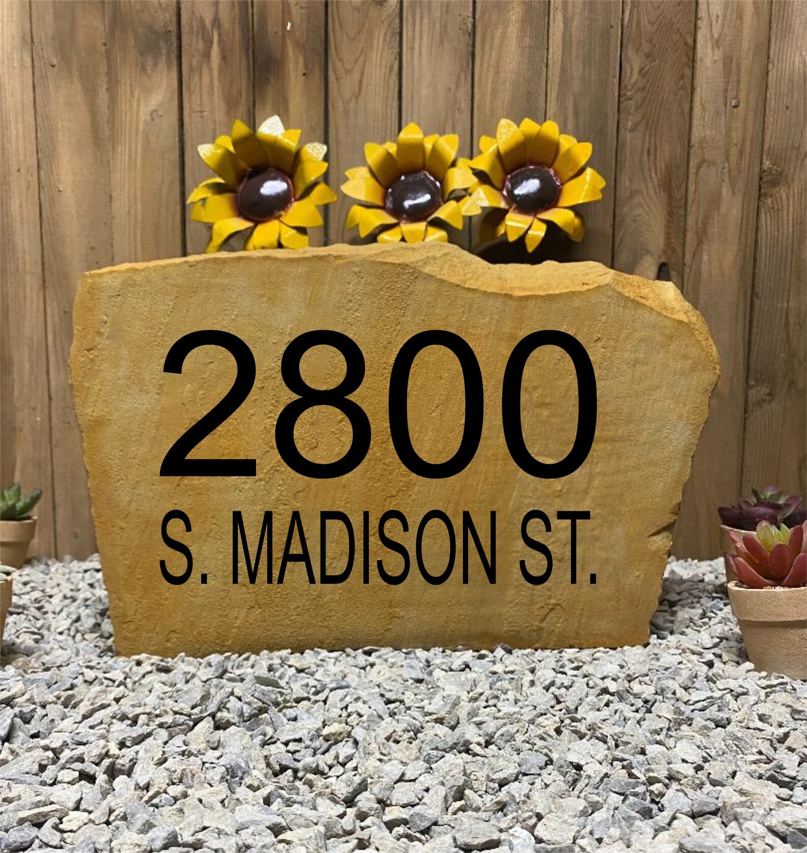 CUSTOM ENGRAVED SIGN Address Rock Custom Engraved Address - Etsy