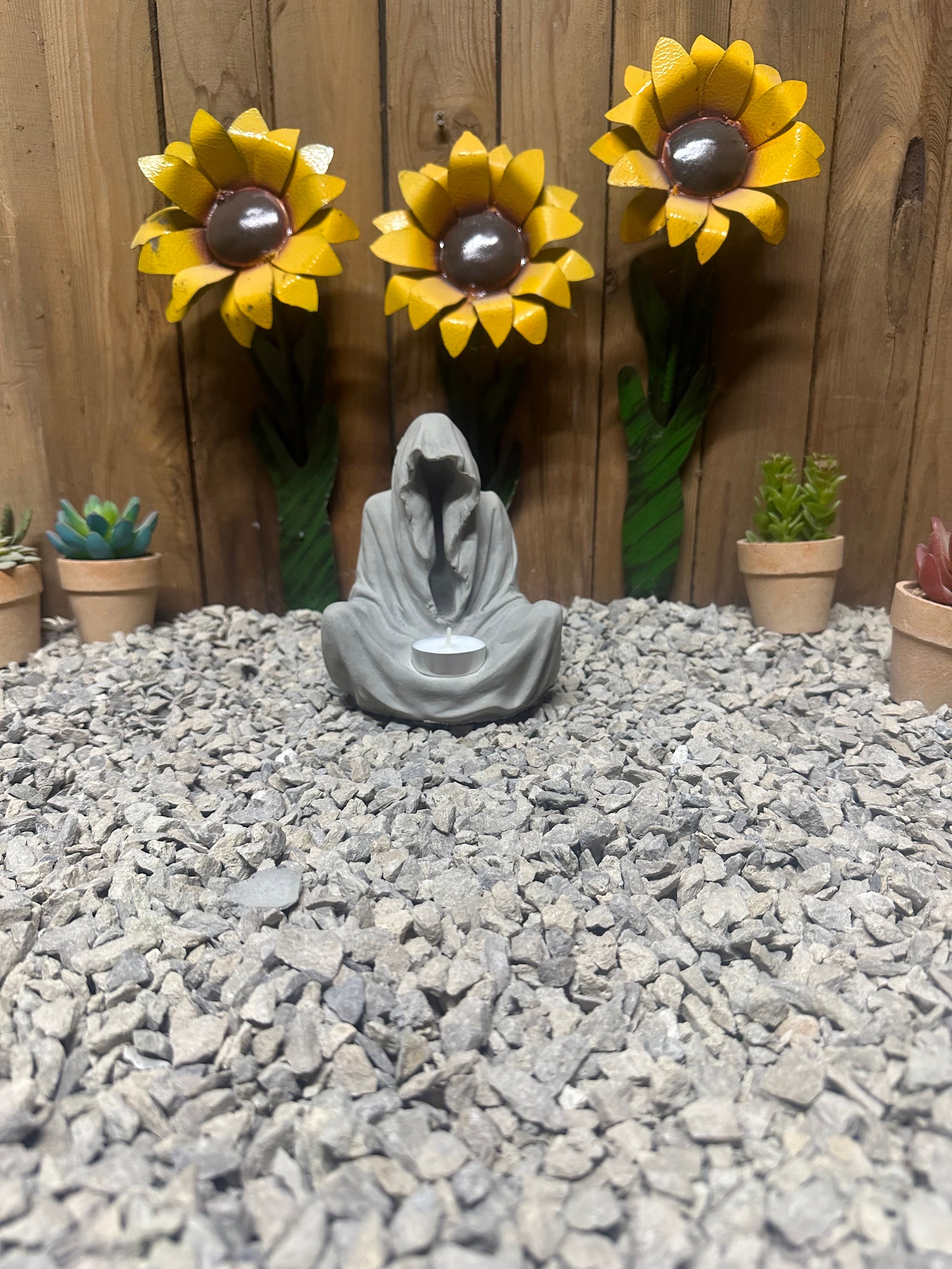 6” Grim Reaper Concrete Statue Indoor / Outdoor Garden Decor - Etsy