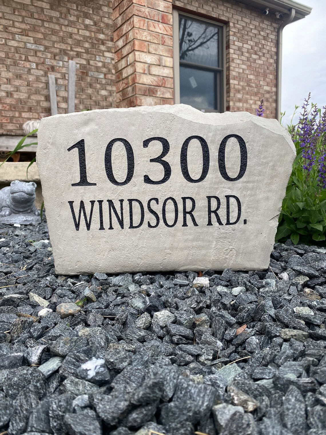 CUSTOM ENGRAVED SIGN Address Rock Custom Engraved Address - Etsy