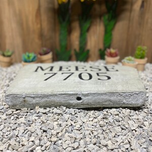A Monogram Stone, Name and Address Sign- Custom Engraved Address Stone ...