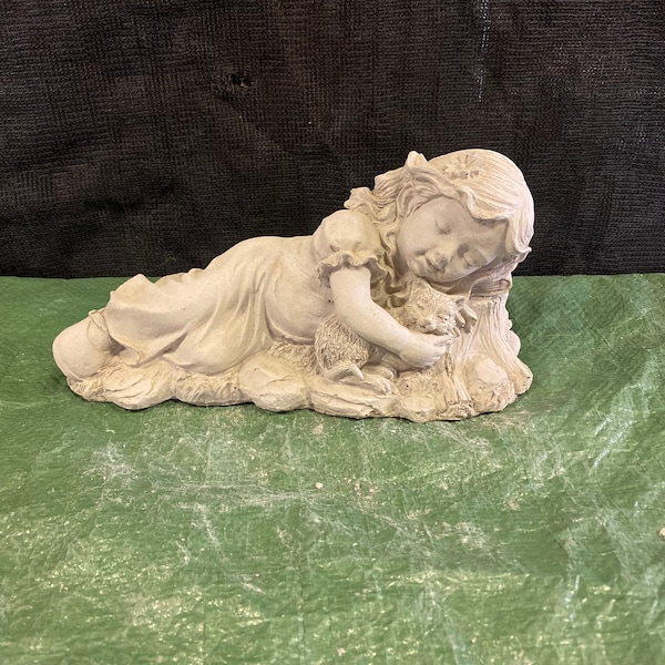 Laying Girl Garden Statue - Etsy