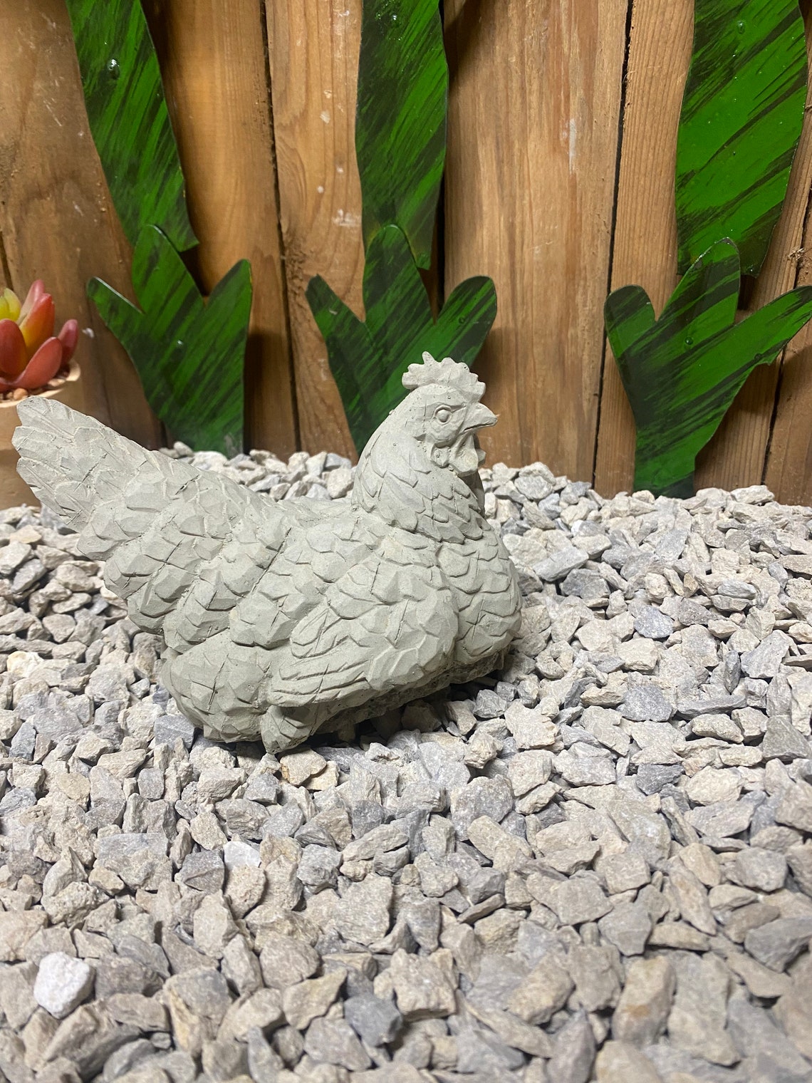 Hen Chicken Concrete Statue | Etsy