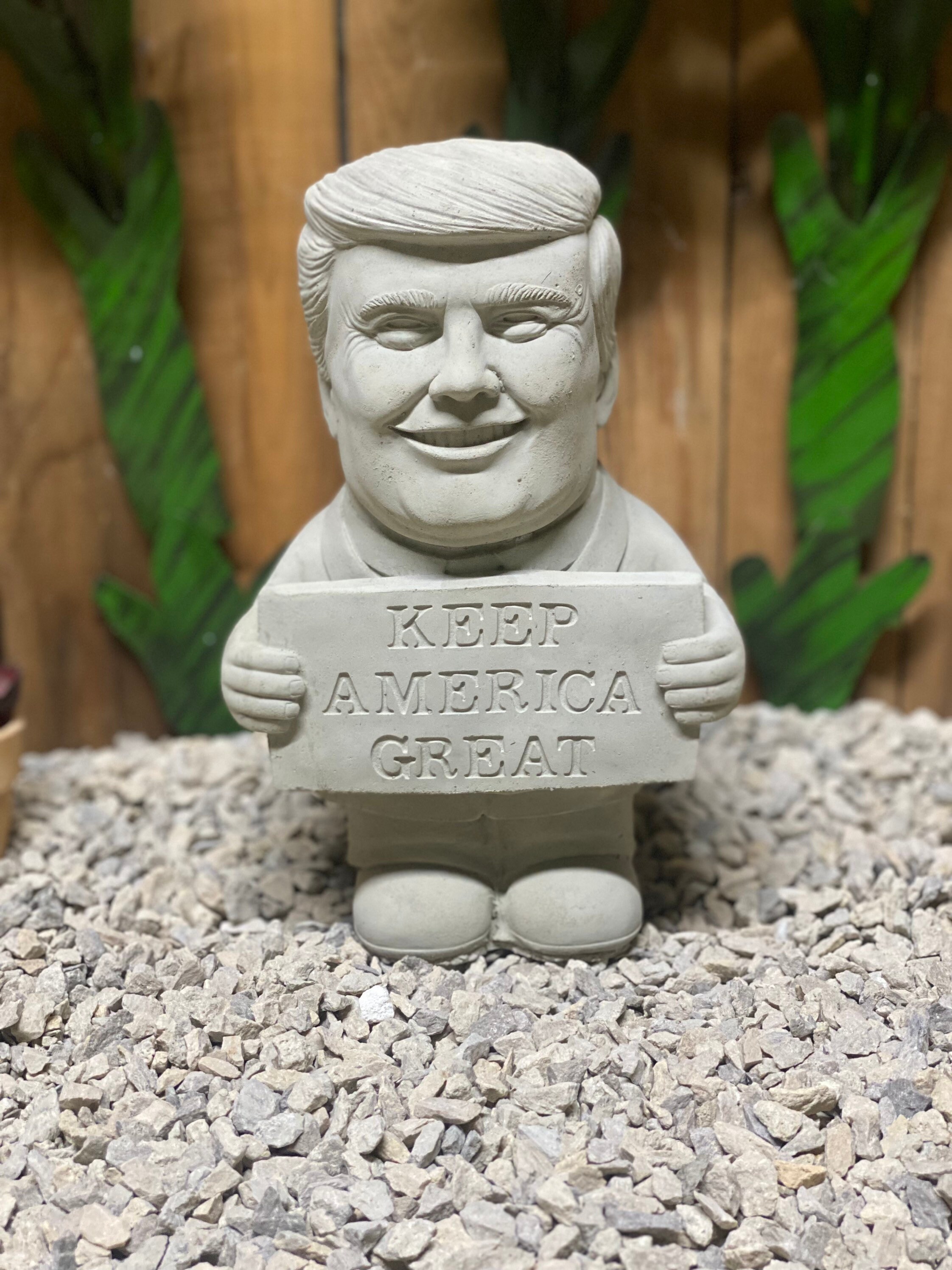 President Donald Trump Concrete Statue