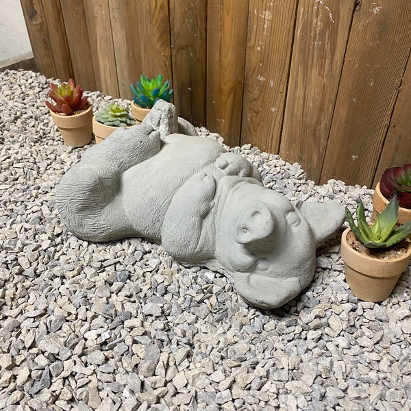 Concrete Cow Statue - Etsy