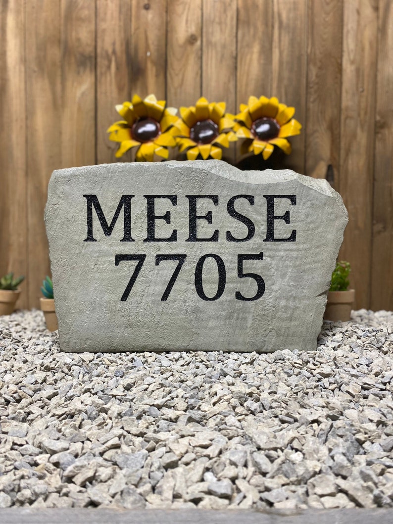 Name and Address Sign Custom Engraved Address Stone Custom - Etsy