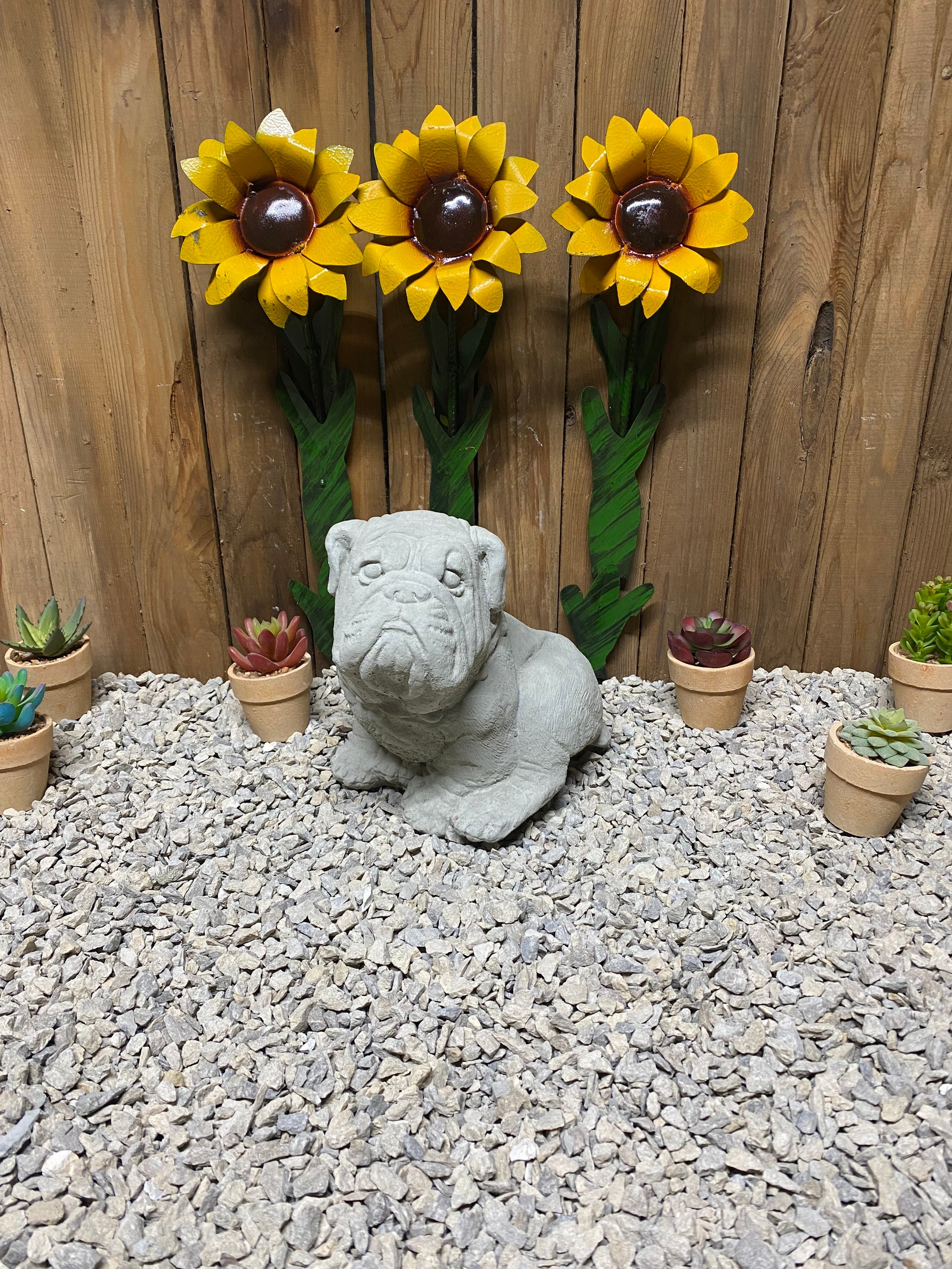 English Bulldog Concrete Statue Indoor/ Outdoor Home Decor | Etsy