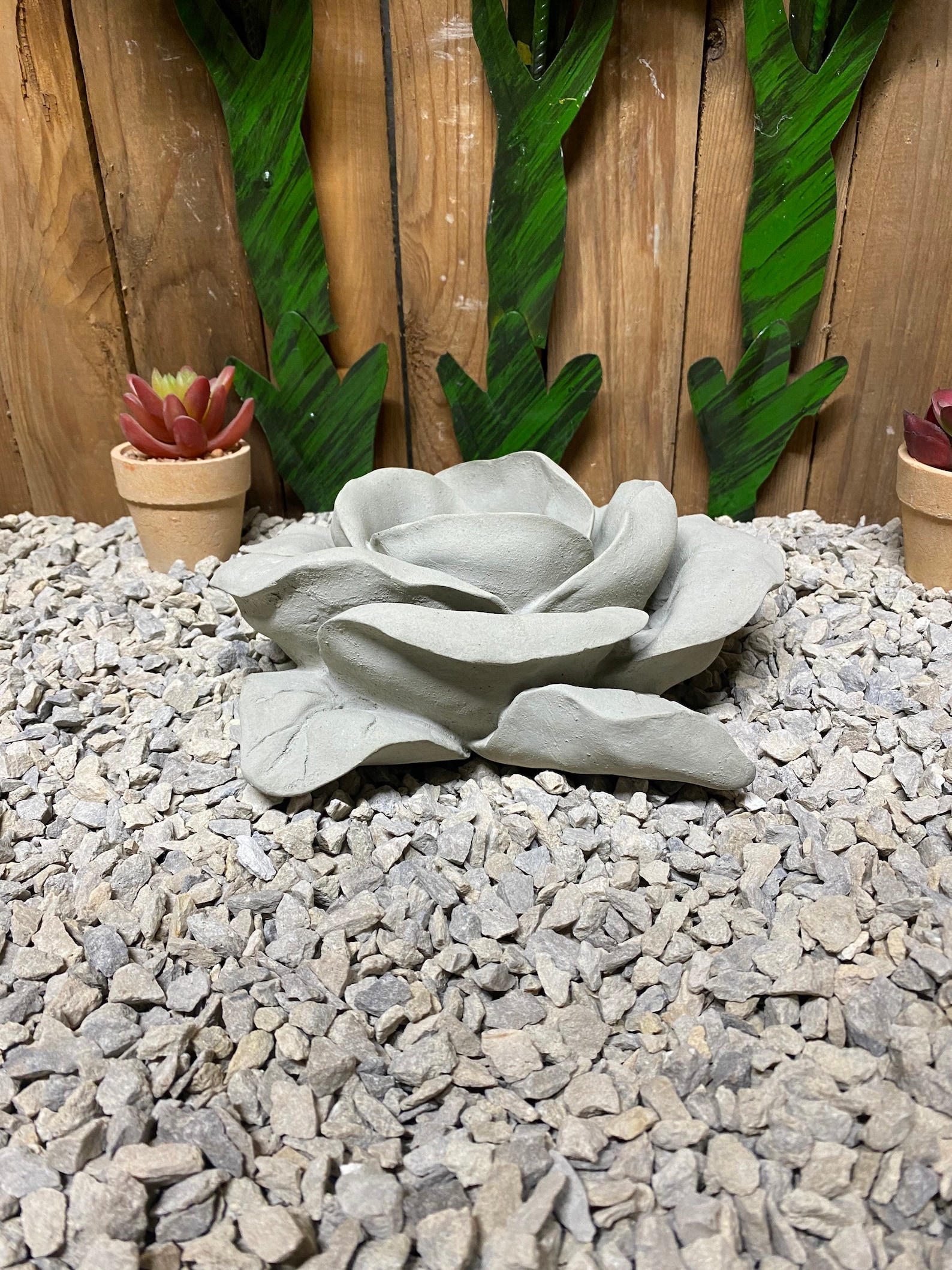 Concrete Rose / Flower Statue Indoor/ Outdoor Home Decor - Etsy