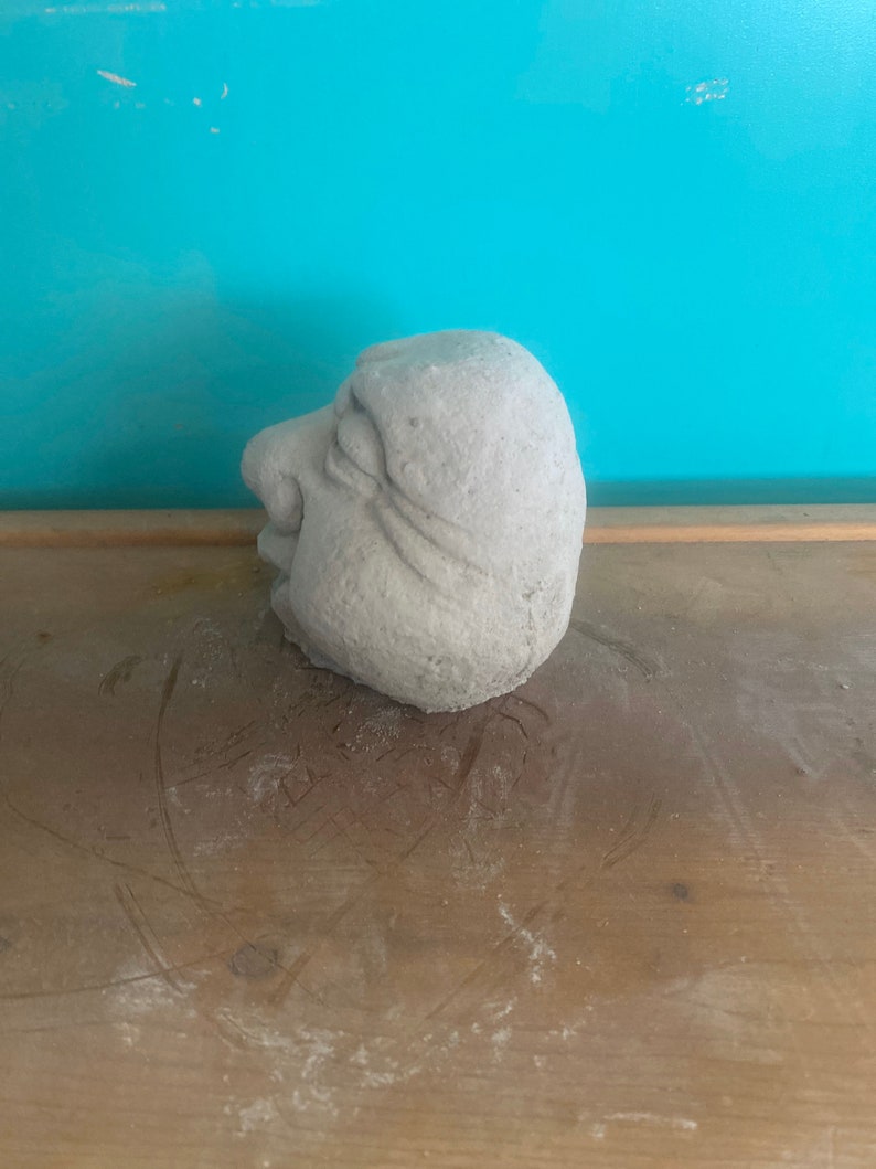 Face Concrete Statue | Etsy