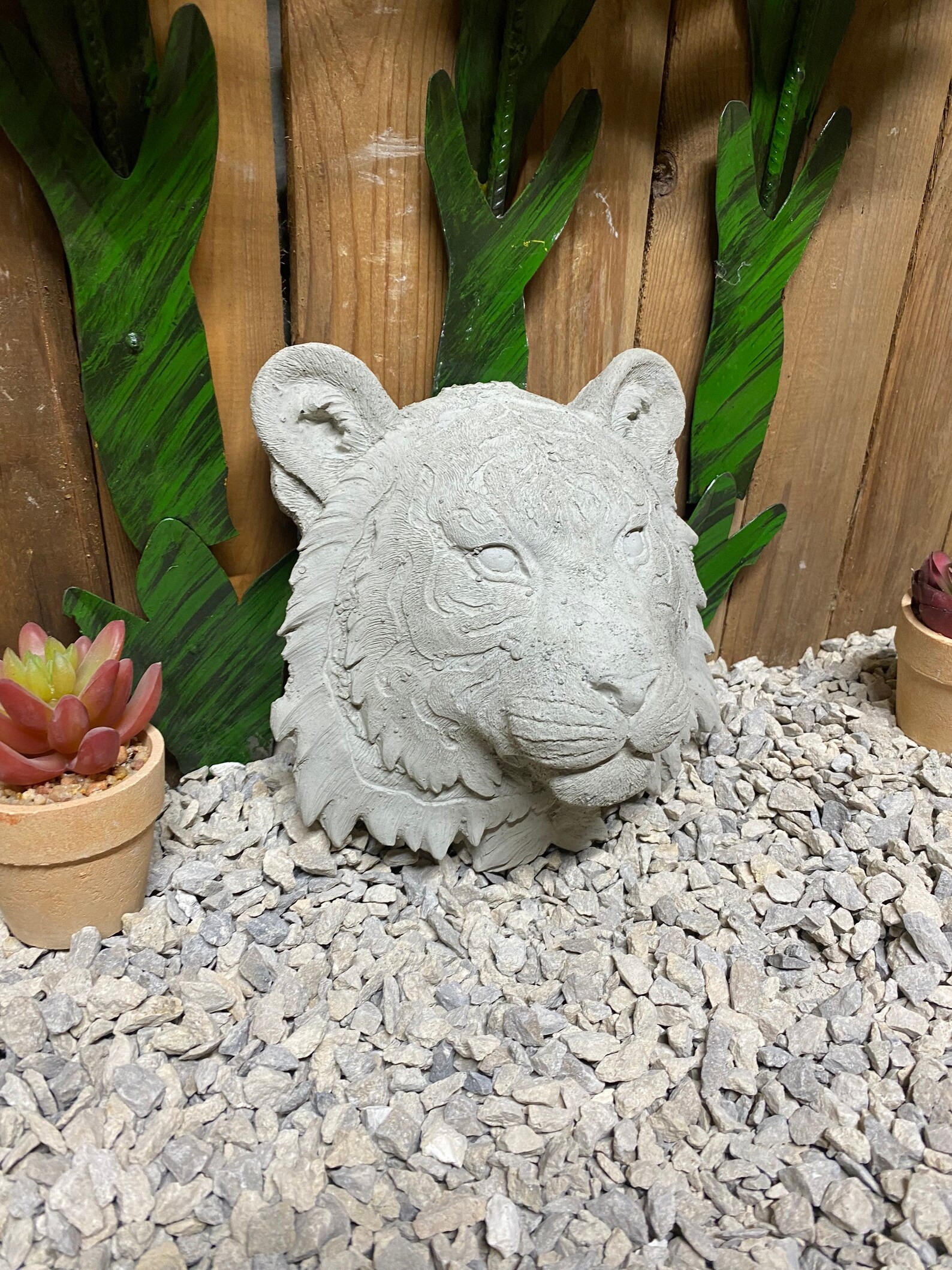 Hanging Tiger Face Concrete Statue Indoor/ Outdoor Home Decor - Etsy