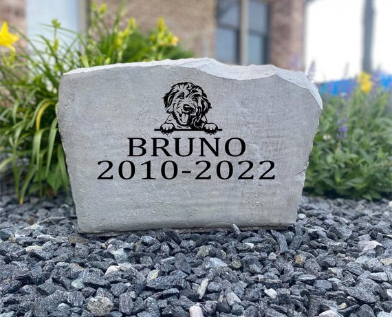 Goldendoodle / Groodle Dog Pet Memorial Stone Custom | Etsy