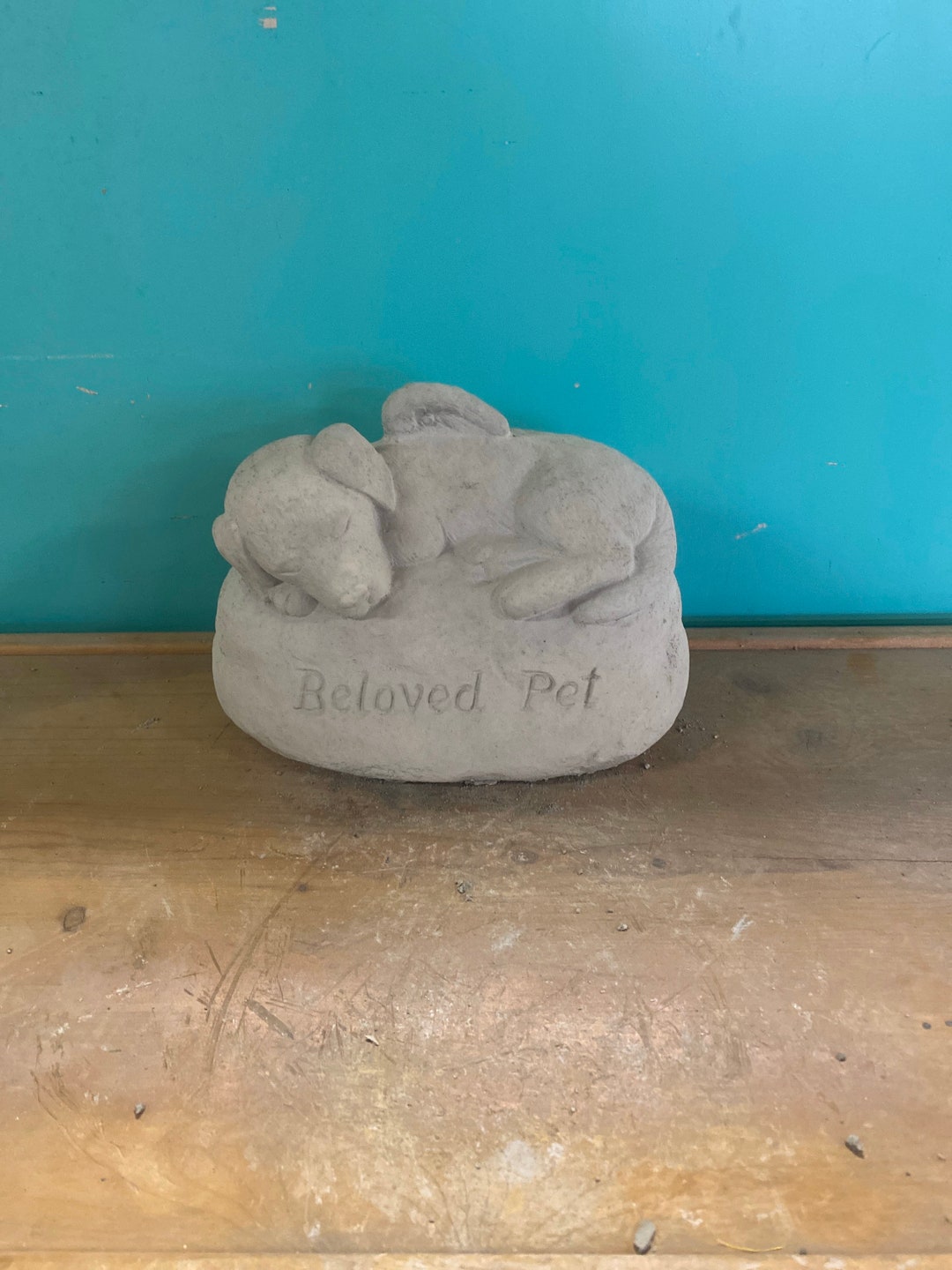 Dog Beloved Pet Memorial Concrete Statue - Etsy