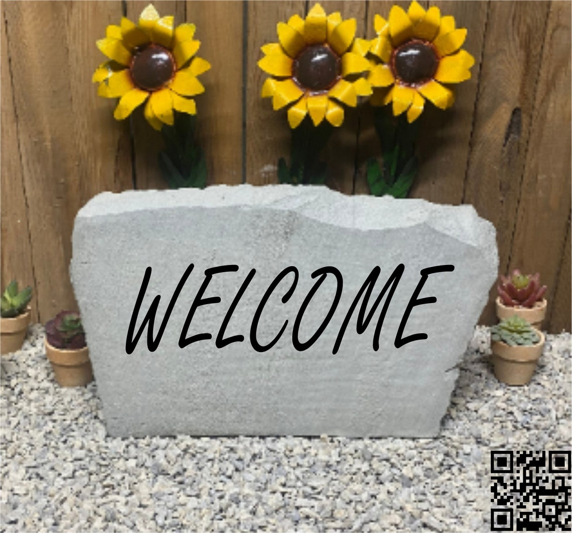 Welcome Address Sign Custom Engraved Address Stone Custom | Etsy