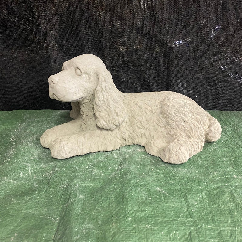 Cocker Spaniel Garden Stone Statue - Etsy