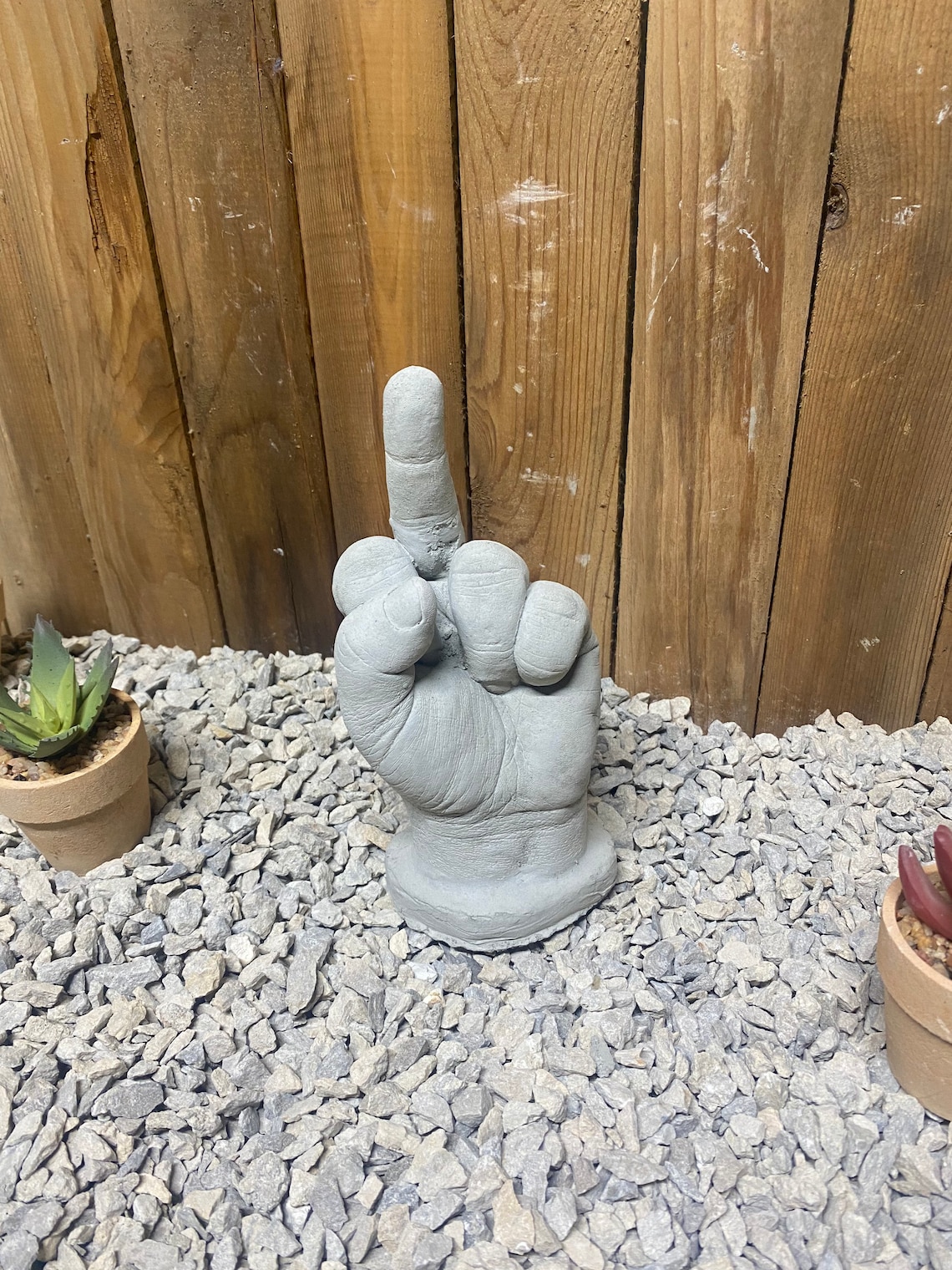 Middle Finger Concrete Statue Flipping off Garden Statue | Etsy