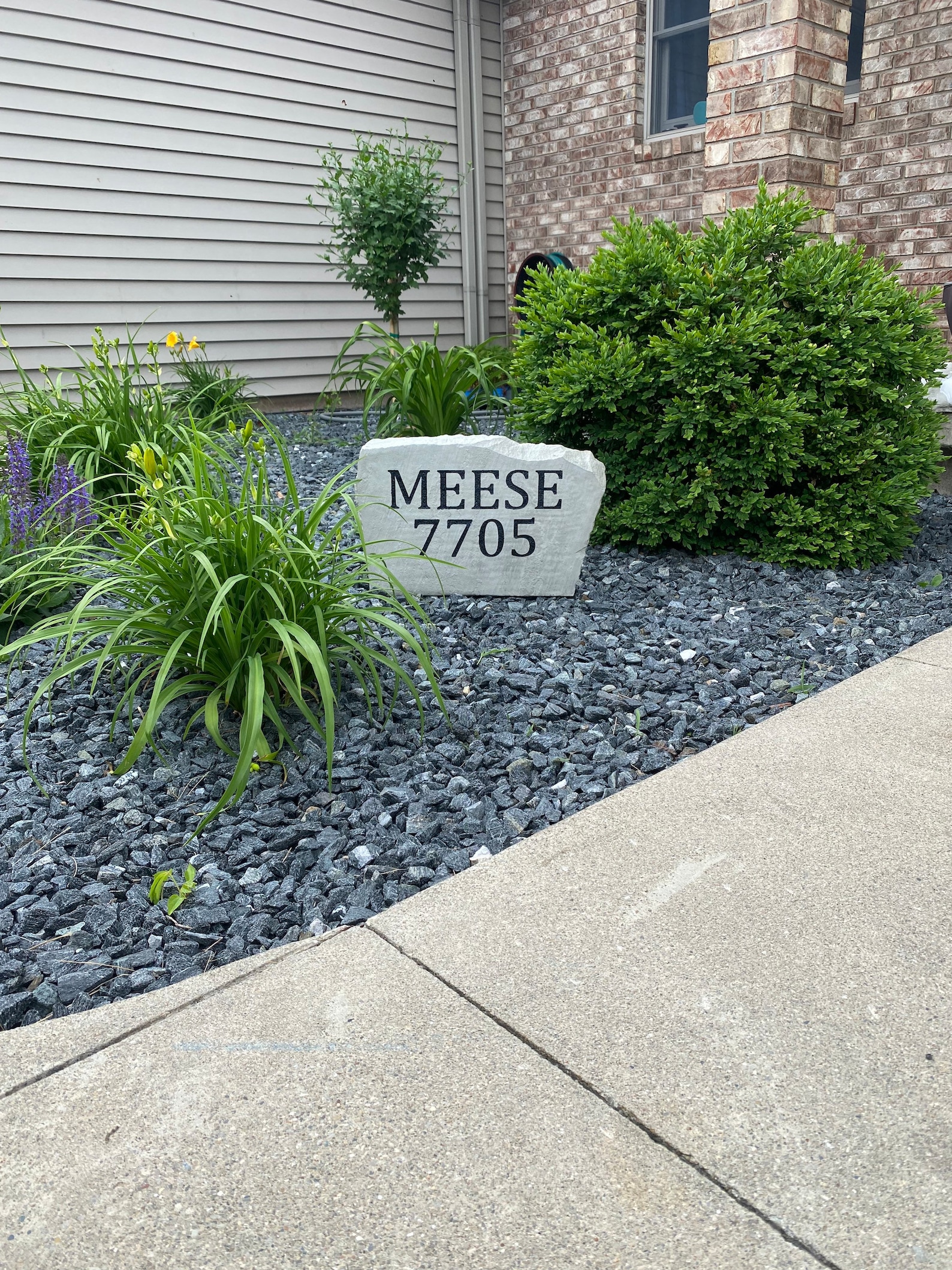 Name and Address Sign- Custom Engraved Address Stone- Custom Engraved ...